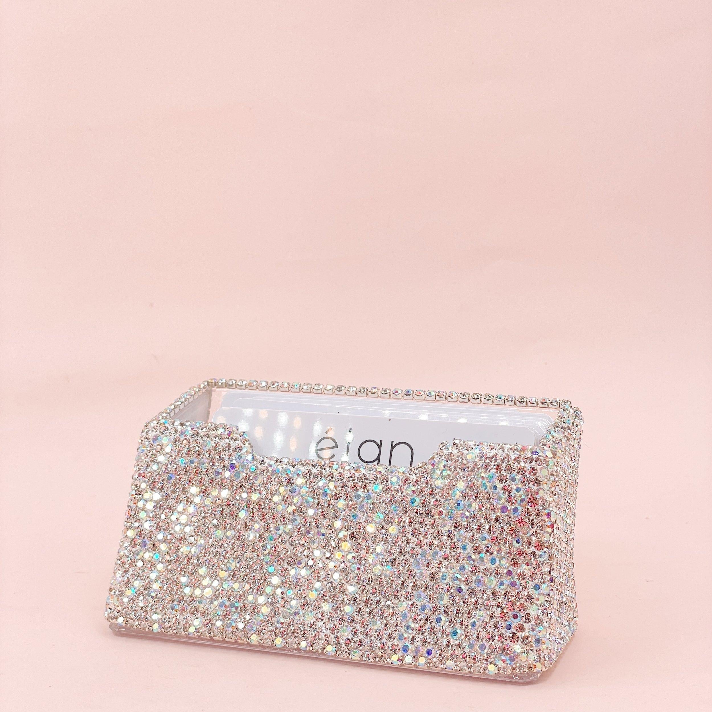bedazzled business card stand – elan beaute nevada storefront